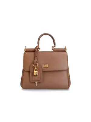 Dolce & Gabbana Mini Leather Crossbody Bag - Brown