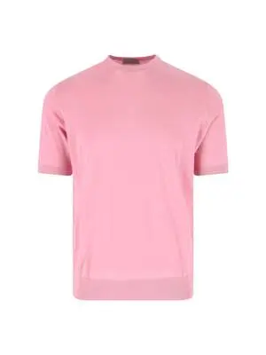 John Smedley Lightweight 100% Cotton T-shirt For - Pink