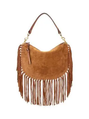 Isabel Marant Étoile Suede Fringe Crossbody Bag - Brown
