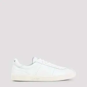 Celine Low Lace-up Calfskin Sneakers With Embossed Logo - White