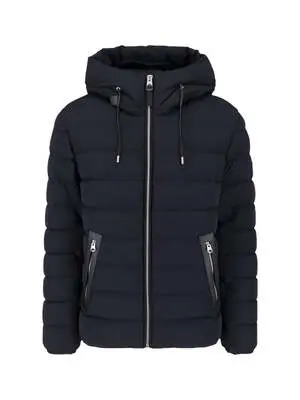 Mackage Quilted Hooded Puffer Jacket With Drawstring - Black