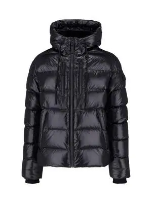 Mackage Quilted Hooded Puffer Jacket With Drawstring - Black