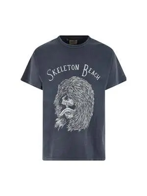 GALLERY DEPT. Graphic Distressed 100% Cotton T-shirt - Black