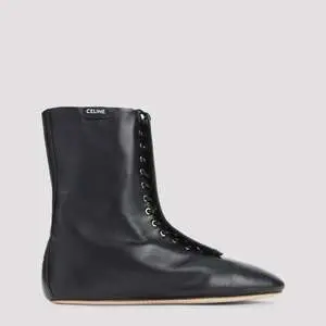 Celine Thece-up Boot 0.5cm Heel Height - Black