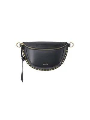 Isabel Marant Étoile Studded Cowhide Leather Crossbody Bag - Black