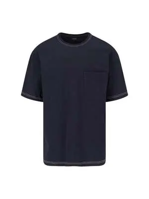 LEMAIRE Oversized Short-sleeve Pocket T-shirt - Black