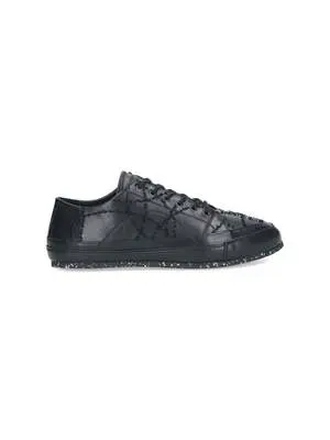 KIKO KOSTADINOV Calf Leather Lace-up Sneakers With Rubber Sole - Black