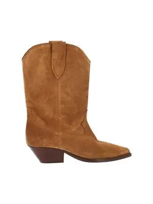 Isabel Marant Étoile Calf Leather Ankle Boots With Cowhide Outsole - Brown