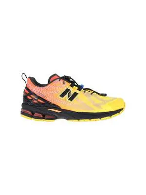 NEW BALANCE Bright" Leather & Mesh Sneakers - Yellow
