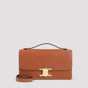 Celine Triomphe Medium Folio Bag - Brown