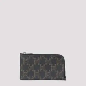 Celine Long Zip Card Holder - Black