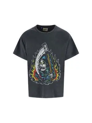 GALLERY DEPT. Vintage-style Cotton Graphic T-shirt - Black