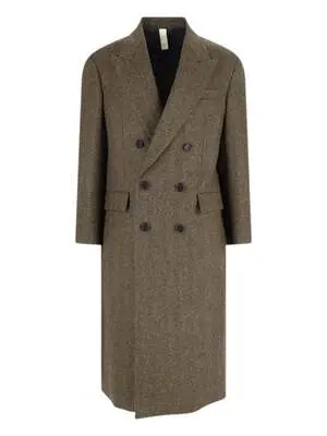 SUNFLOWER Double Breasted Wool Jacket - Green