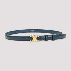 Celine Triomphe Lizard Leather Belt - Blue
