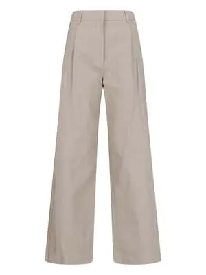 DUNST Cotton-lyocell Trousers - Green