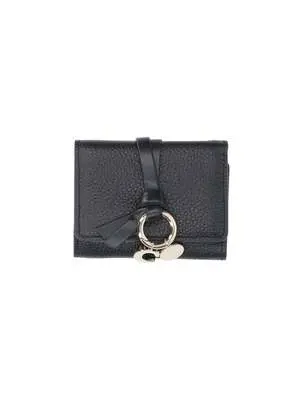 Chloé Style Mini Calf Leather Flap Wallet For - Black