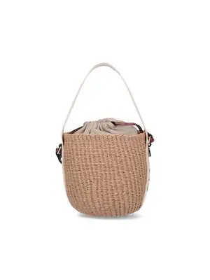 Chloé Paper & Calf Leather Mini Bag With Linen-cotton Lining - White