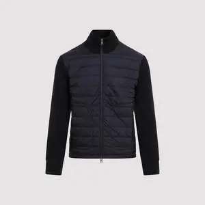 Moncler Virgin Wool & Acrylic Knit Cardigan Jacket - Blue