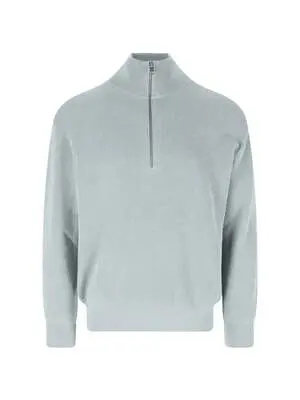 Closed Cotton-cashmere Wool Zip-up Sweater - Light Blue