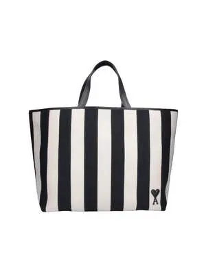 AMI Paris Cotton-blend Mini Bag With Polyester & Polyurethane - Multicolor