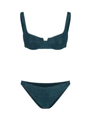 Oseree Lurex Fabric Bikini - Blue