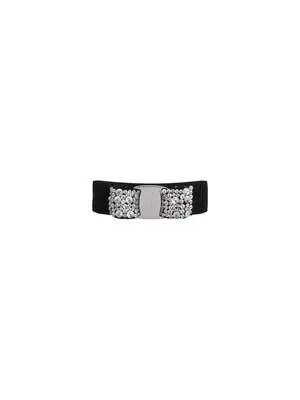 FERRAGAMO Embellished Crystal And Brass Accessory - Black