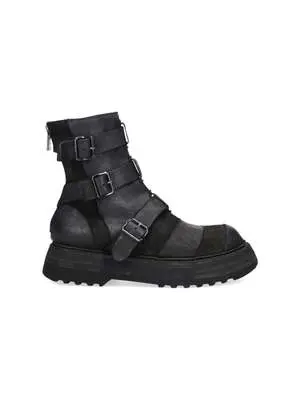 Guidi Horse Full-grain Leather Reverse Buckle Boots