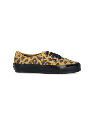 VANS Leopard Print Canvas Low Top Sneakers - Multicolour