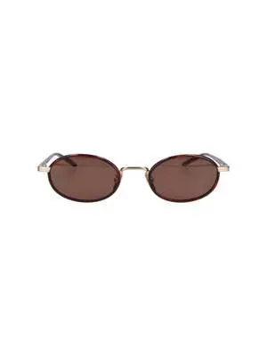 Chimi Acetate Sunglasses With Sleek Round Frame - Brown