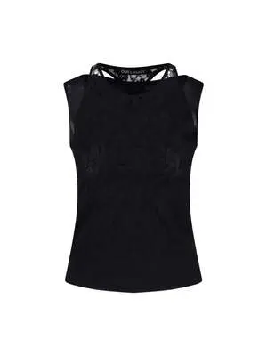 Our Legacy Sheer Lace High Neck Sleeveless Top