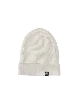 Canada Goose Ribbed Cotton Beanie - White