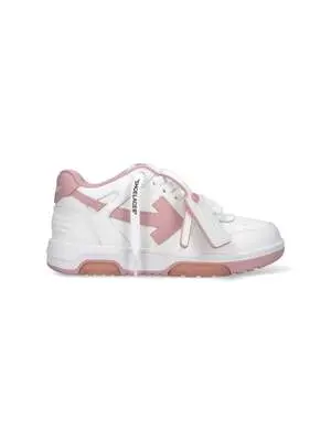 Off-White Leather Low Top Sneakers With Recycled Lining - White