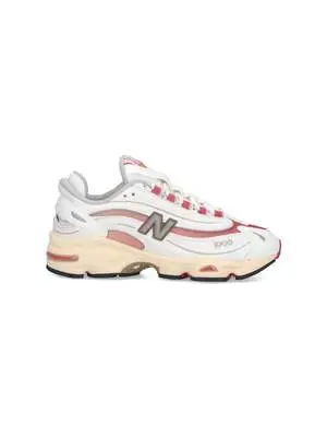 NEW BALANCE Classic Leather & Mesh Lace-up Sneakers - White