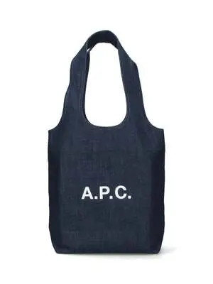 A.p.c. 100% Cotton Tote Bag - Blue