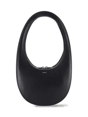 Coperni Mini Handbag With Circular Double-ended Zip 38 Cm Height - Black
