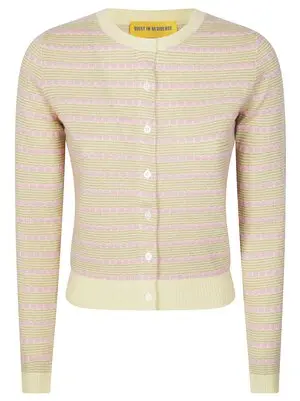Guest In Residence Pebble Stripe Jane Cardigan - Beige