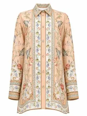 Zimmermann Printed Silk Button-up Shirt