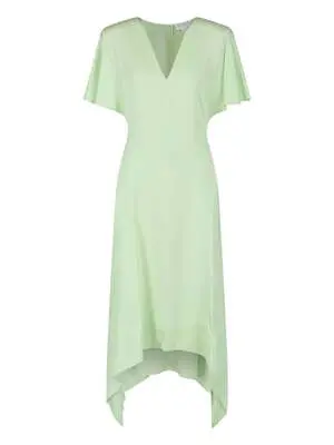 Stella McCartney Satin-blend Midi Dress