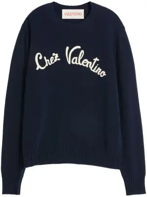 Valentino Garavani Chez Sweater Crew Neck - Blue