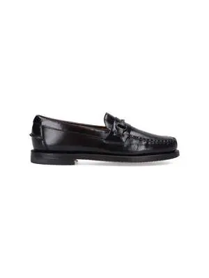 SEBAGO Leather Flat Loafer - Brown