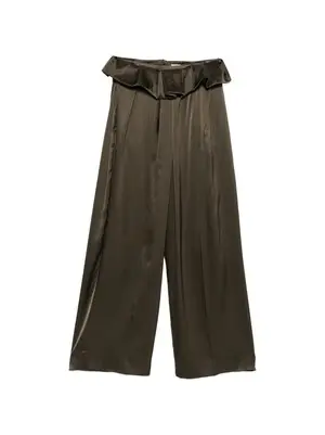 Khaite Kira Silk Trousers - Green