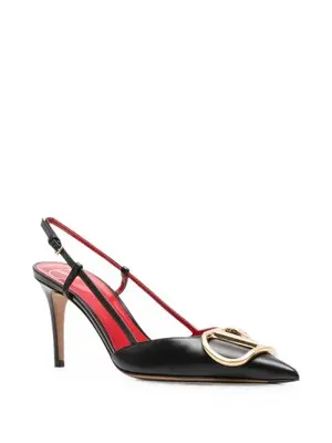 Valentino Garavani Vlogo Signature Slingback Pumps - Black