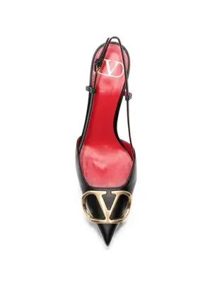 Valentino Garavani Vlogo Signature Slingback Pumps - Black
