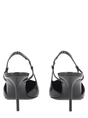 Saint Laurent Décolleté "jeanne" Con Punta In Metallo