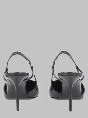 Saint Laurent Décolleté "jeanne" Con Punta In Metallo