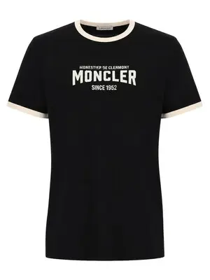 Moncler Cotton T-shirt With Logo - Black