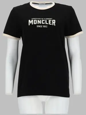 Moncler Cotton T-shirt With Logo - Black