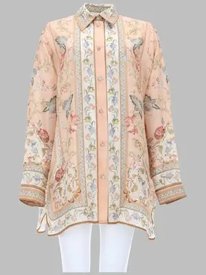 Zimmermann Roselight" Printed Silk Shirt