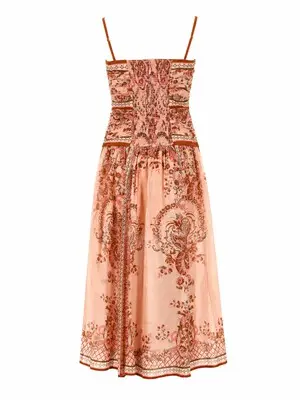 Zimmermann Aster" Midi Dress - Pink