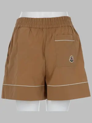 Moncler Shorts A Vita Alta In Misto Cotone